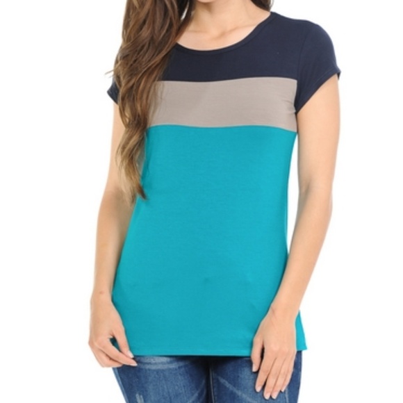 Magic Fit | Tops | Color Block Top | Poshmark
